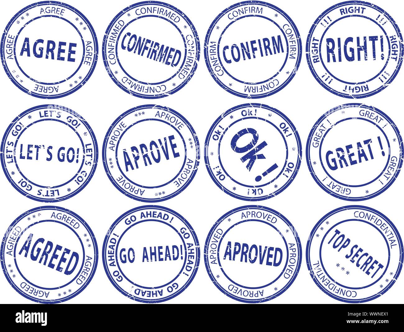 Set of round business stamps - vector Stock Vector Image & Art - Alamy