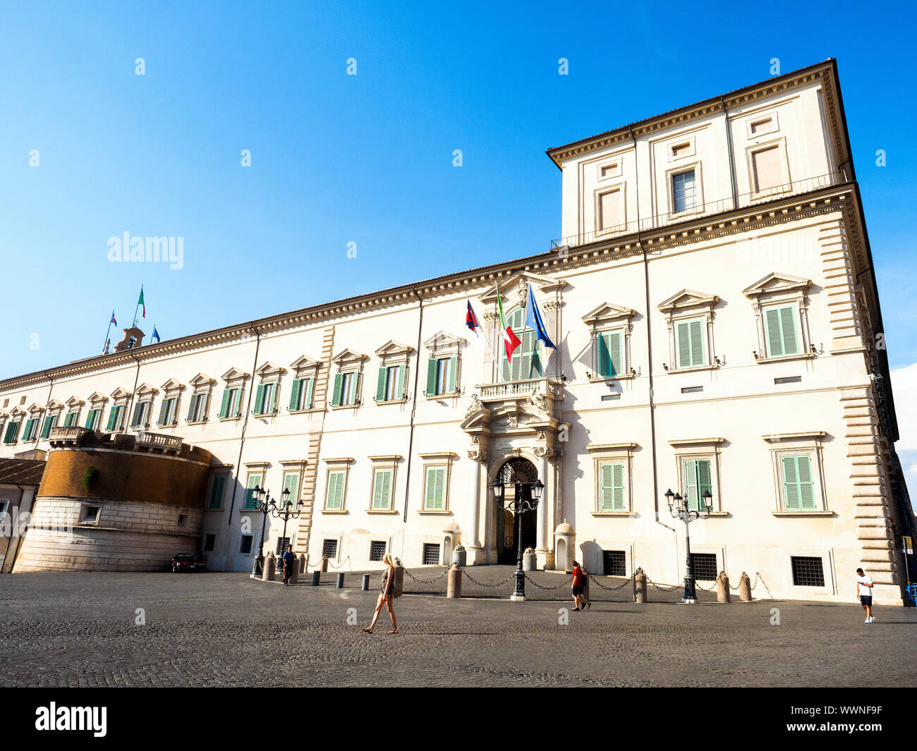 The presidential building of Palazzo del Quirinale - Rome, Italy Stock ...