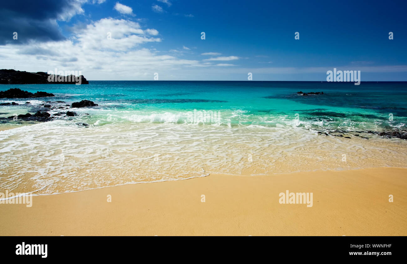 Gorgeous beach on isolated island in the Atlantic Stock Photo - Alamy
