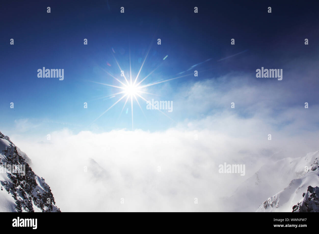 top of alps in sky Stock Photo - Alamy