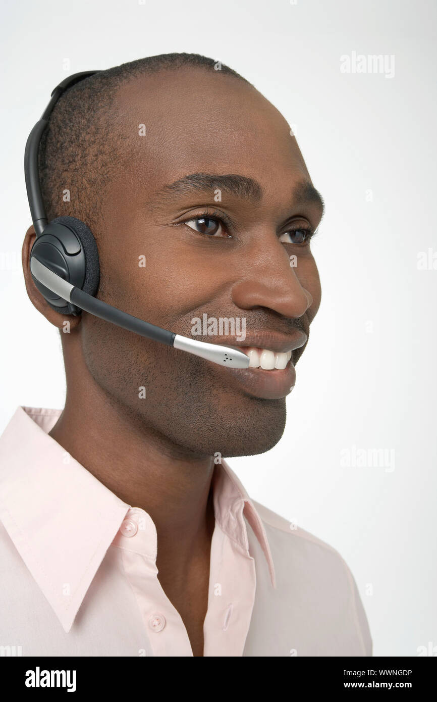 Customer service rep on phone hi-res stock photography and images - Alamy