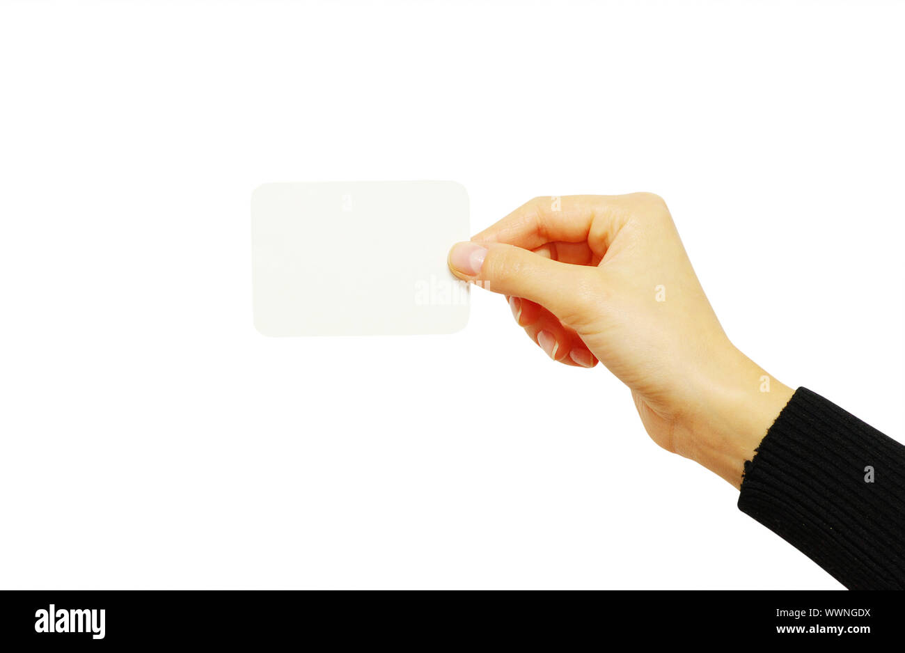 card blank in a hand Stock Photo - Alamy