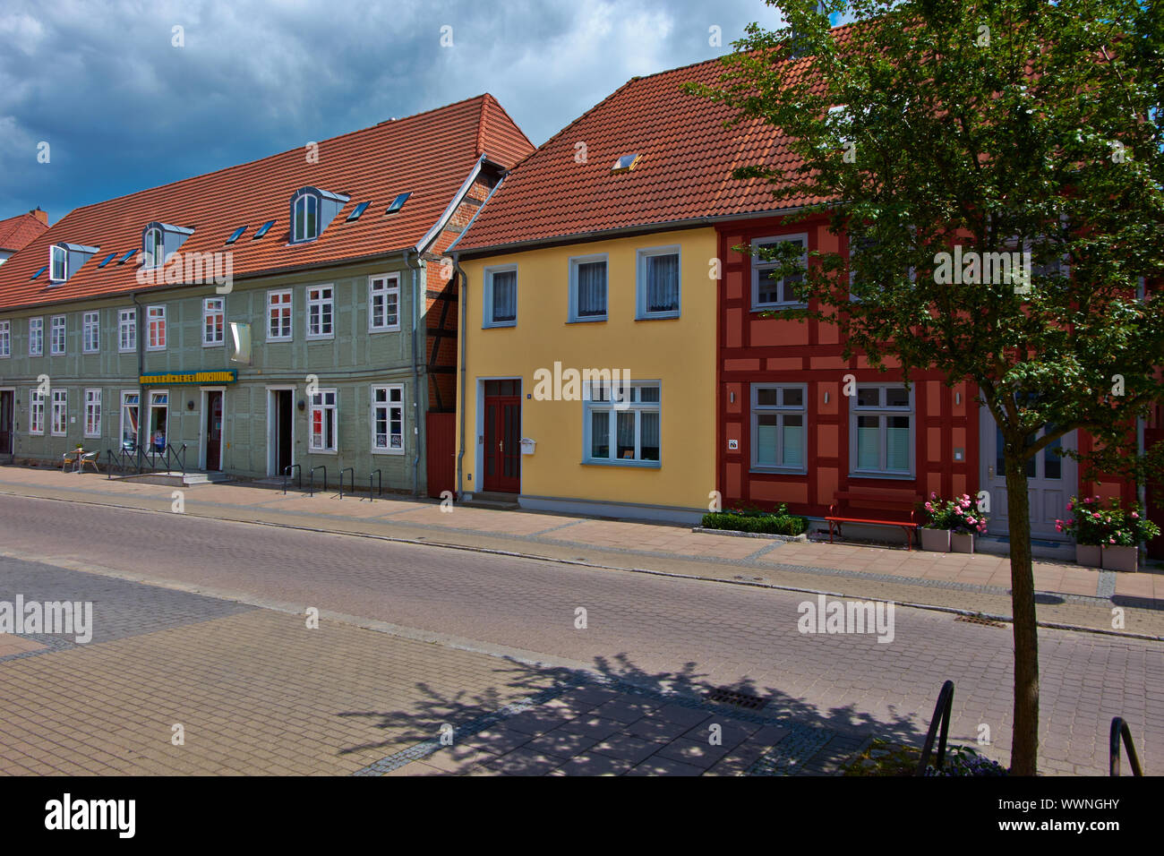 historical town centre Malchow, Mecklenburg-Vorpommern, Germany Stock ...