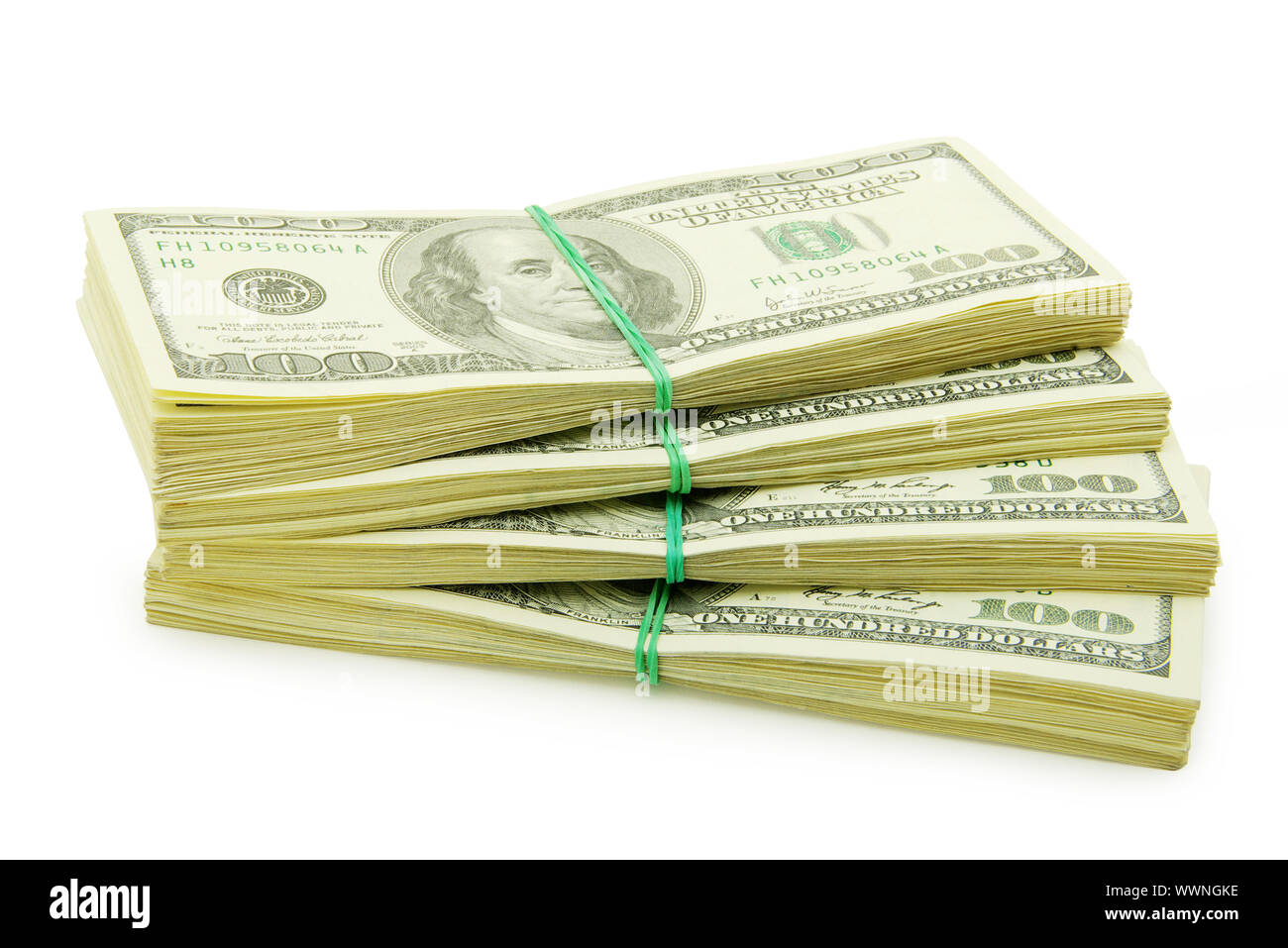 lot of money isolated on white background Stock Photo - Alamy