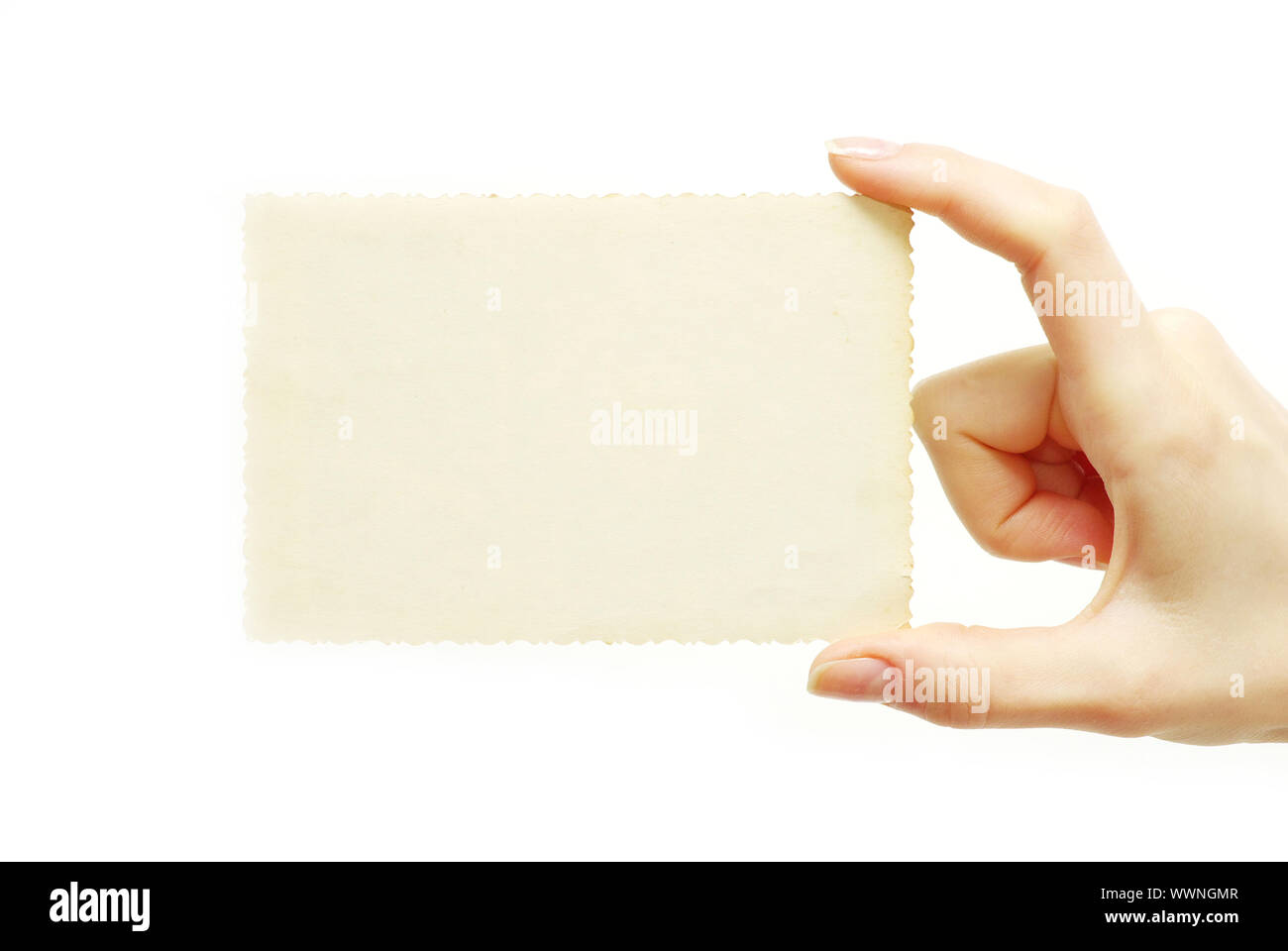 card blank in a hand Stock Photo - Alamy