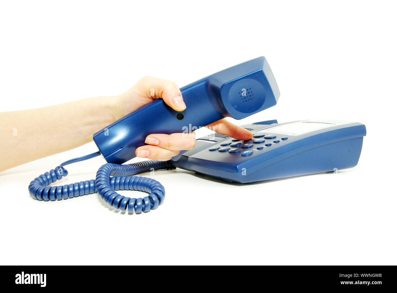finger with blue telephone keypad Stock Photo - Alamy