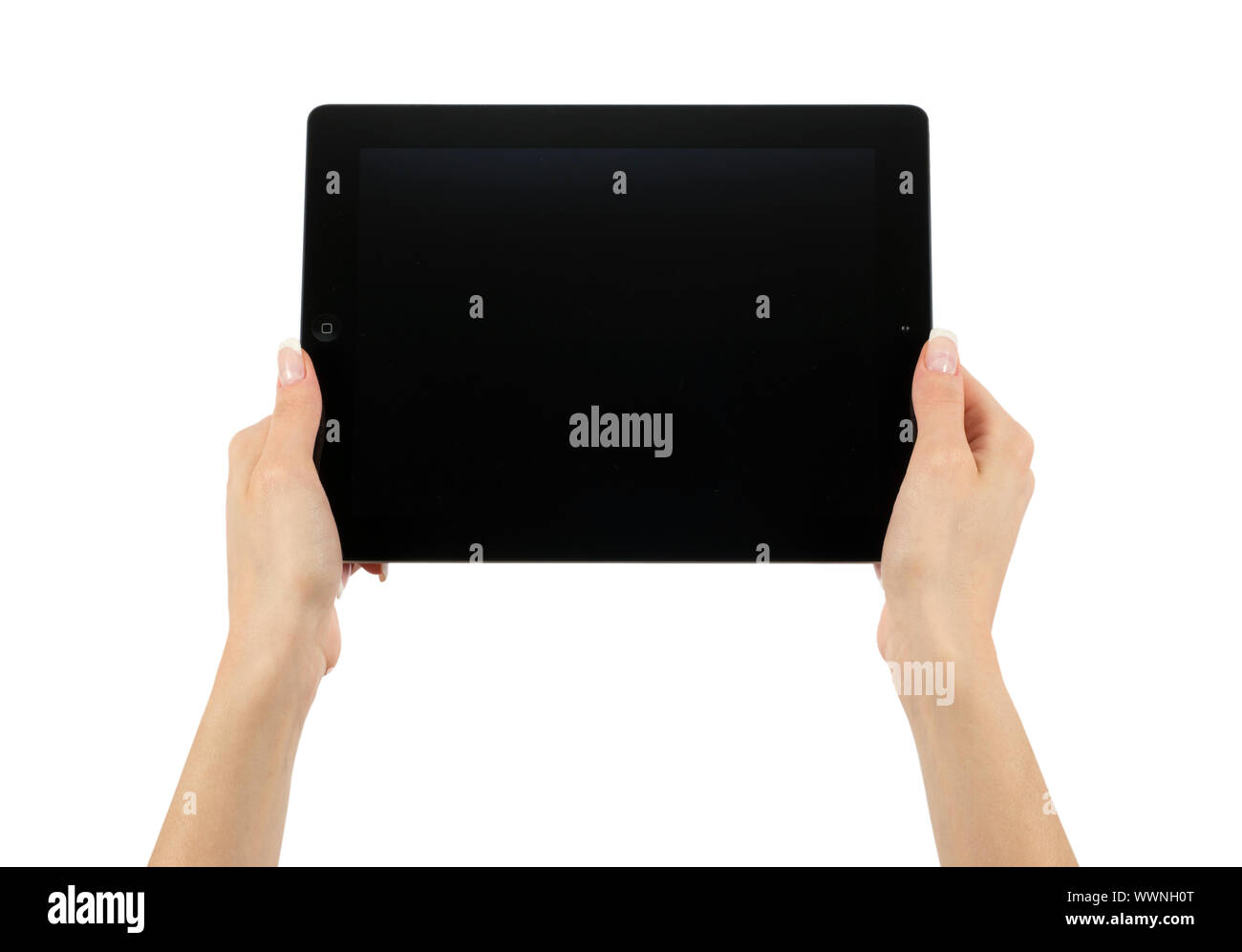 tablet computer in a hands Stock Photo - Alamy