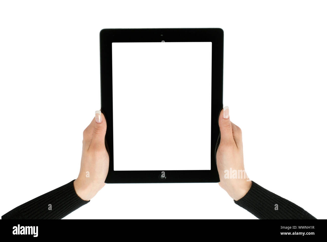 tablet computer. Isolated over white background Stock Photo - Alamy