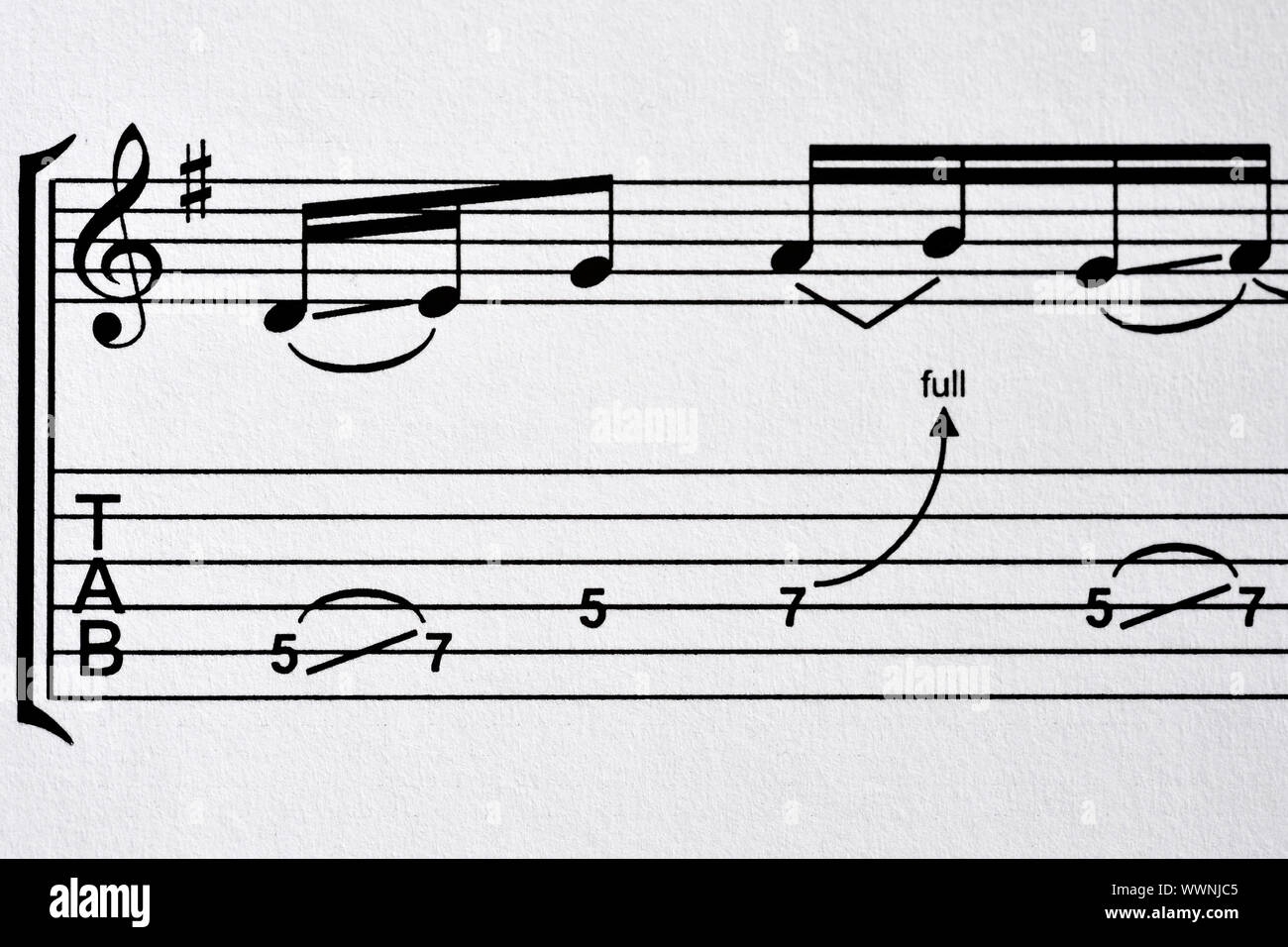 Guitar tablature hi-res stock photography and images - Alamy