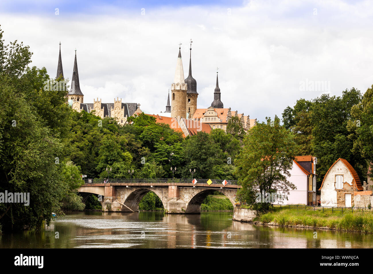 View of the Merseburg Castle Stock Photo - Alamy