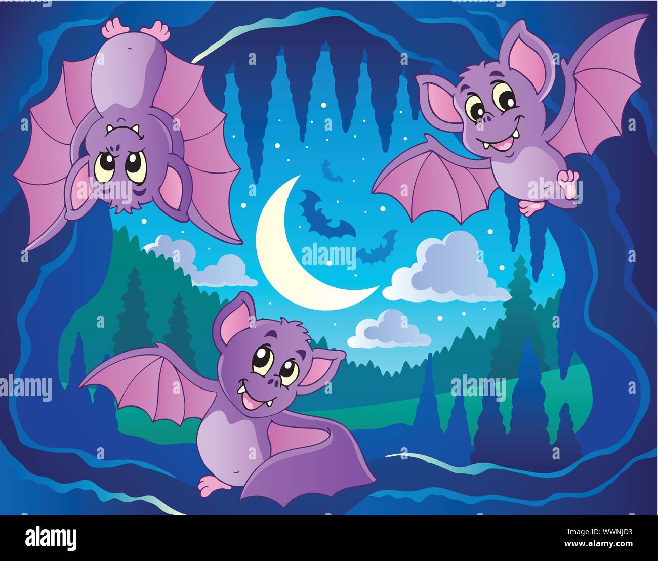 2 bats Stock Vector Images - Alamy