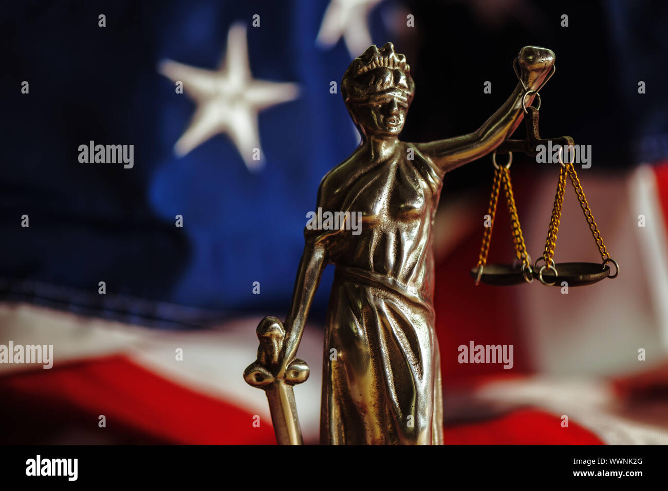 Law and Justice in United States of America, statue of Lady Justice ...