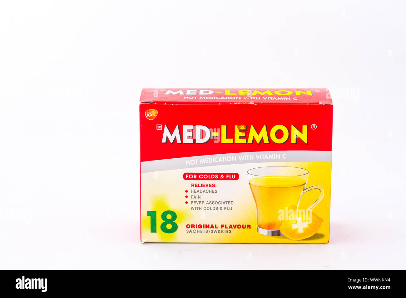 Alberton, South Africa - a box of Med-Lemon hot toddy medication ...