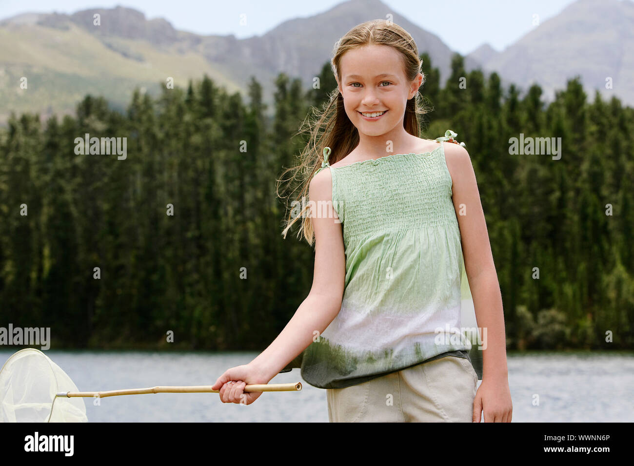 Girl Catching Bugs Stock Photo - Alamy
