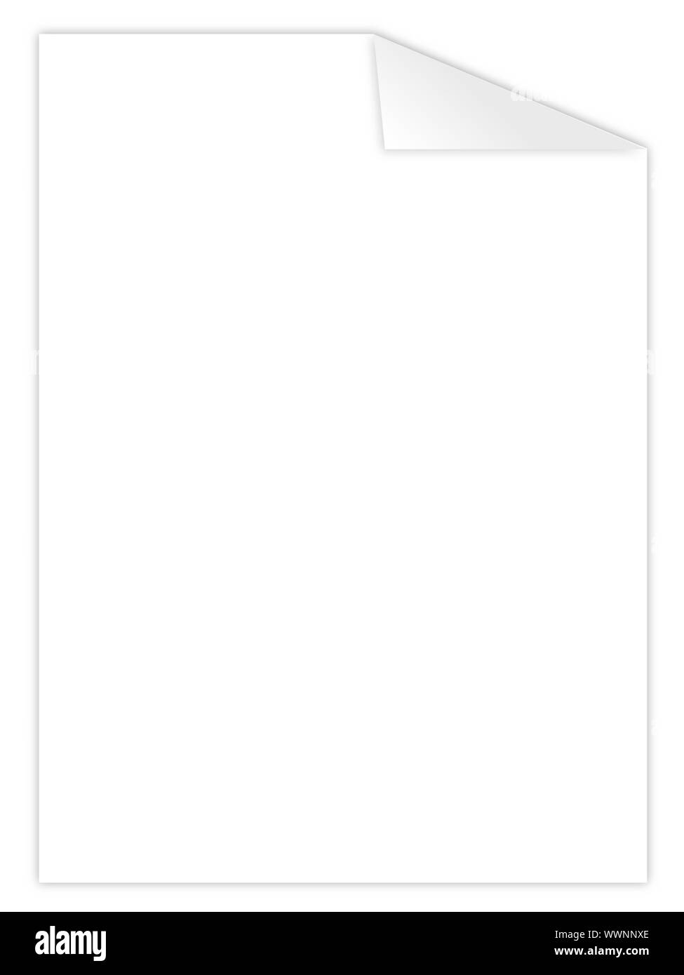 blank sheet of paper with empty copyspace for text Stock Photo - Alamy