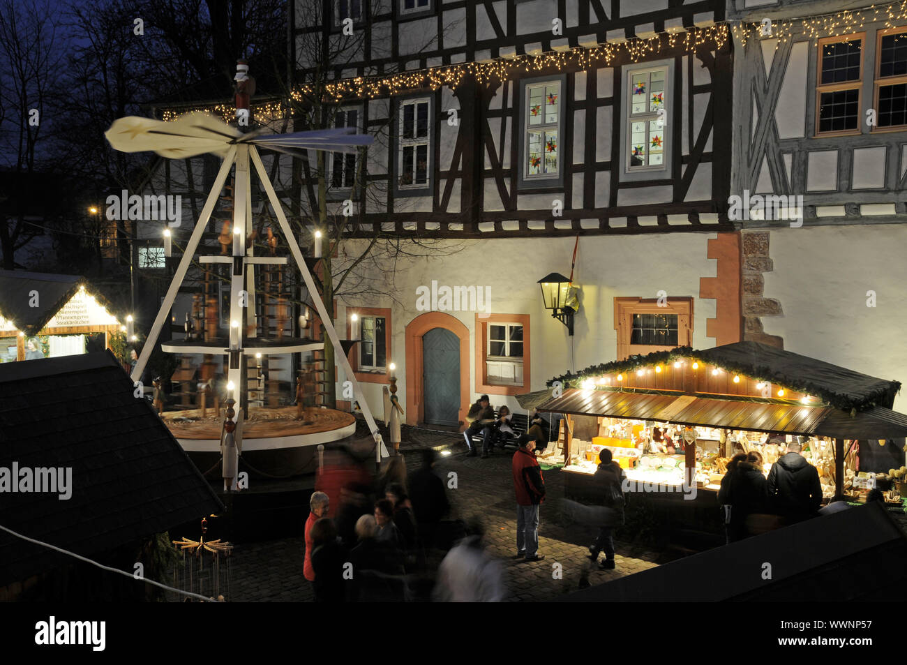 Christmas market in Michelstadt, Germany Stock Photo - Alamy