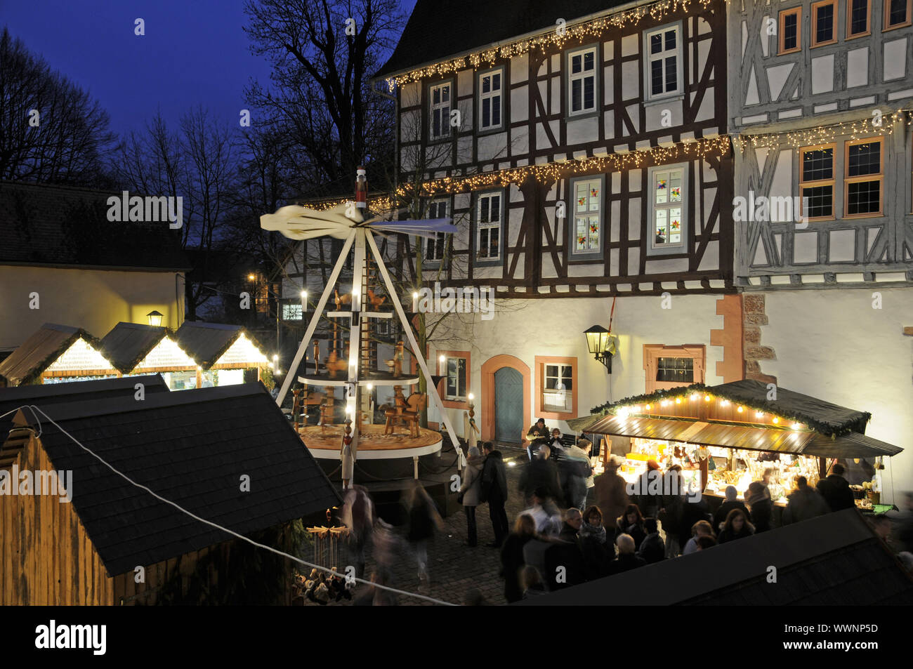 Christmas market in Michelstadt, Germany Stock Photo - Alamy
