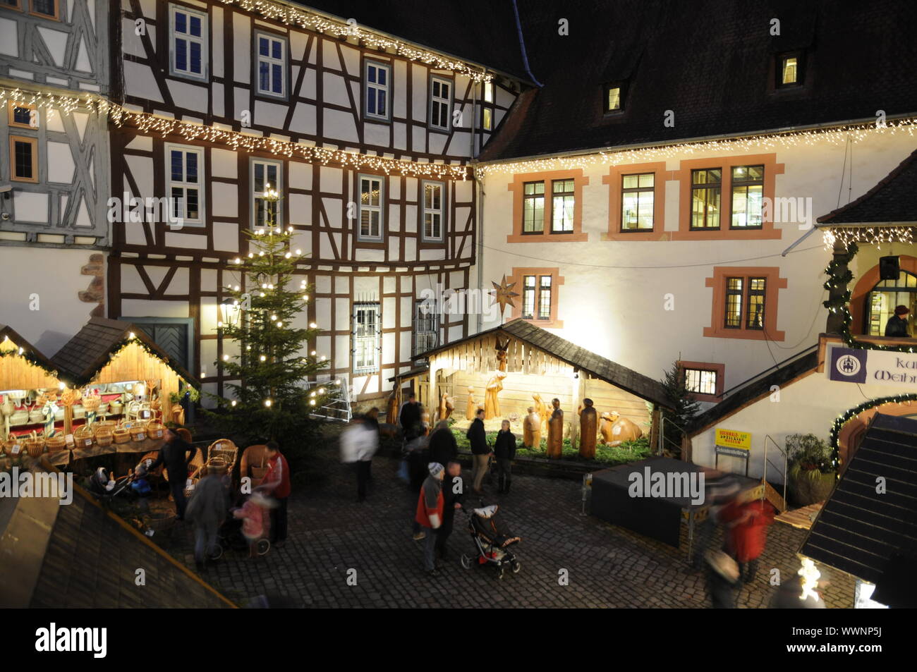 Christmas market in Michelstadt, Germany Stock Photo - Alamy