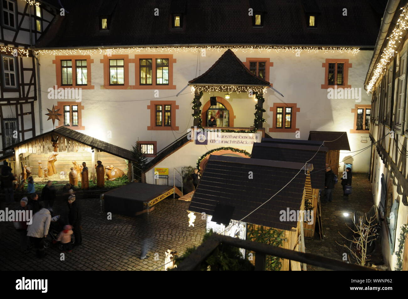 Christmas market in Michelstadt, Germany Stock Photo - Alamy