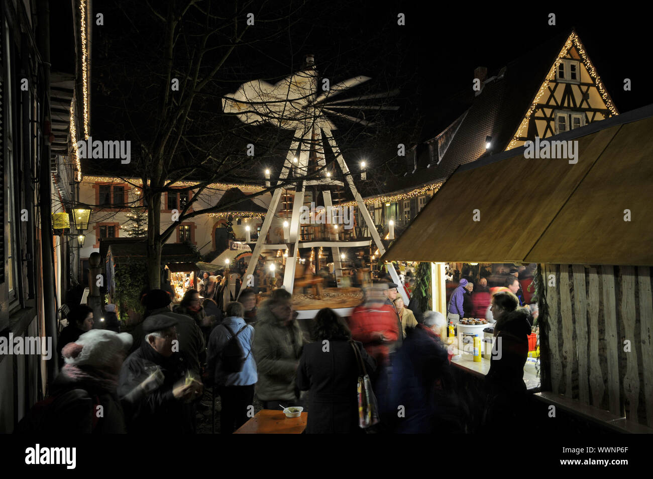 Christmas market in Michelstadt, Germany Stock Photo - Alamy