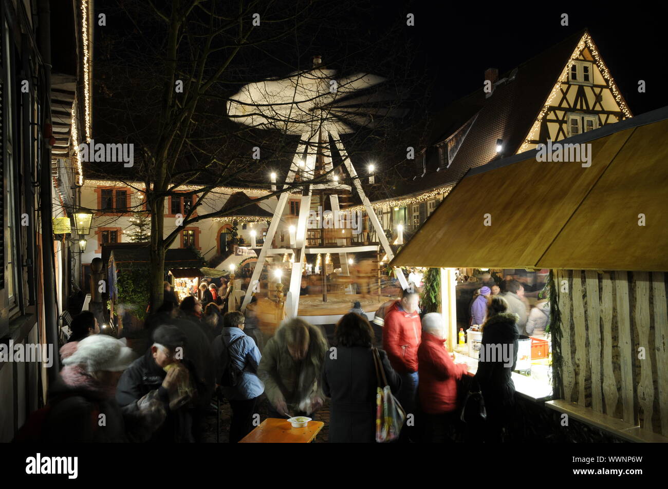 Christmas market in Michelstadt, Germany Stock Photo - Alamy