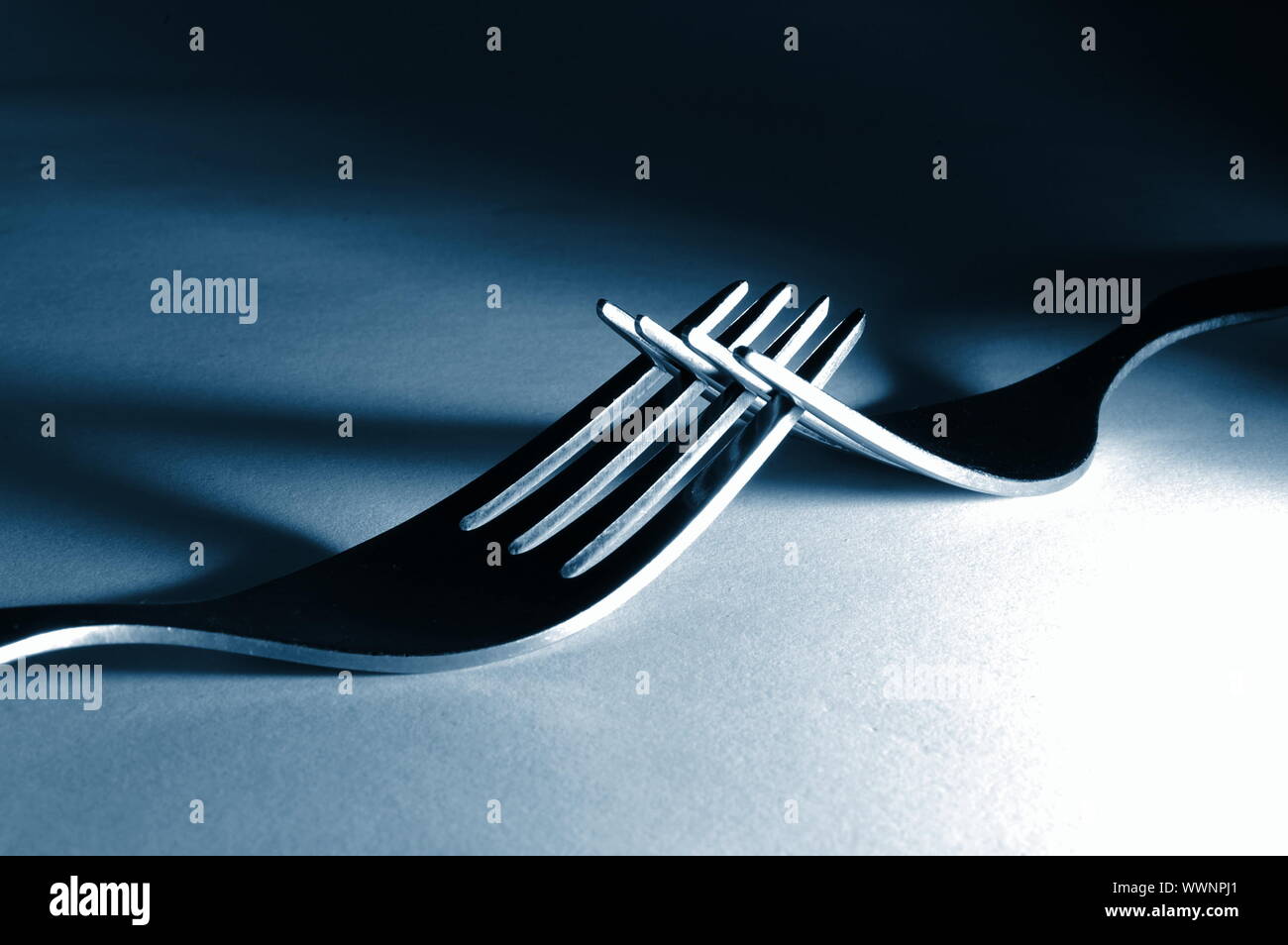 abstract fork macro in the kitchen as a food concept Stock Photo - Alamy