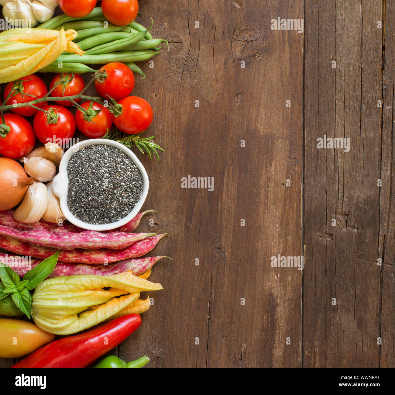 Raw chia seeds in hi-res stock photography and images - Alamy