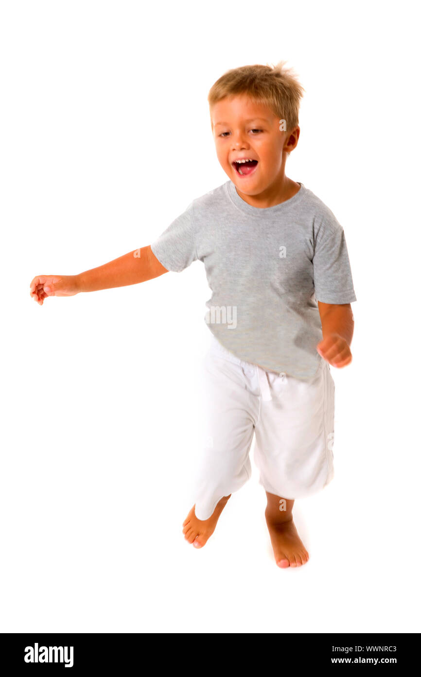 little boy jumping Stock Photo - Alamy