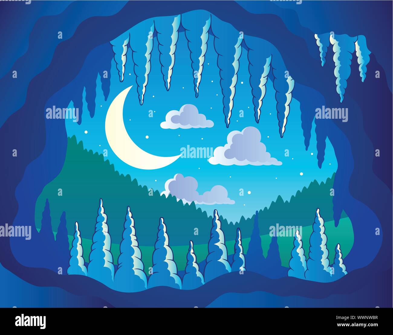 Cave theme image 3 Stock Vector Image & Art - Alamy