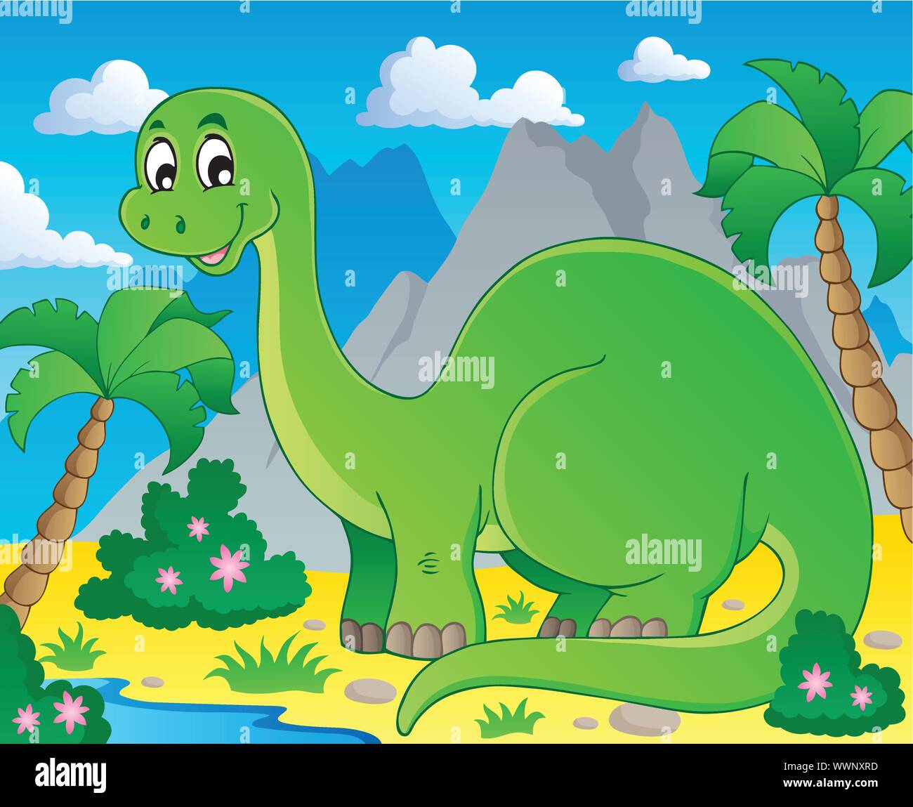 Jurassic scene Stock Vector Images - Alamy