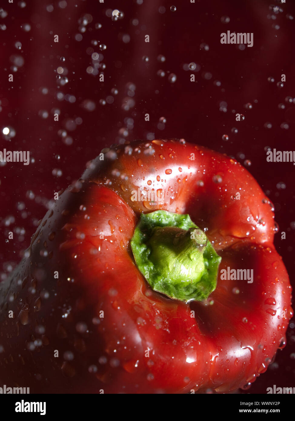 Close up bell pepper falling hi-res stock photography and images - Alamy