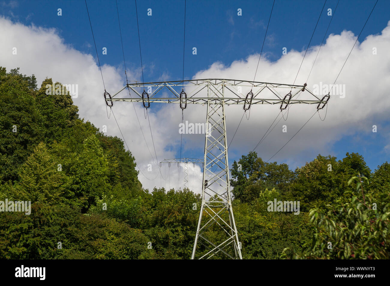 Energy overhead line Stock Photo - Alamy
