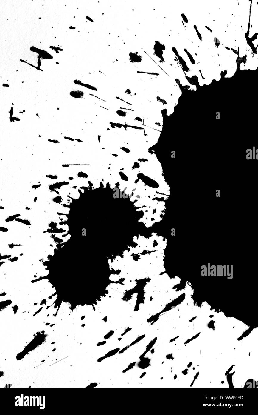 black grunge ink on white background Stock Photo - Alamy