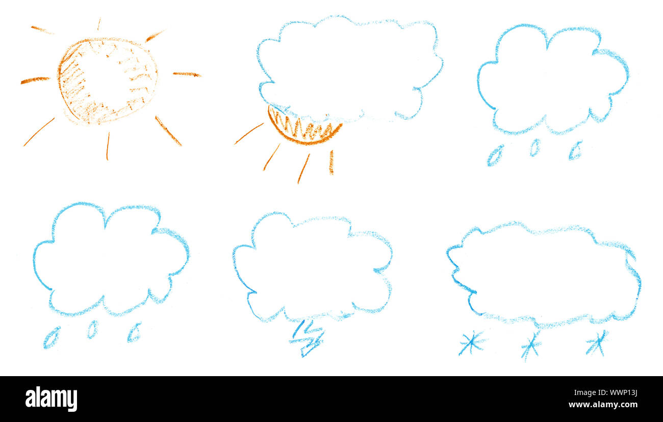 weather paint hand art on white paper Stock Photo - Alamy