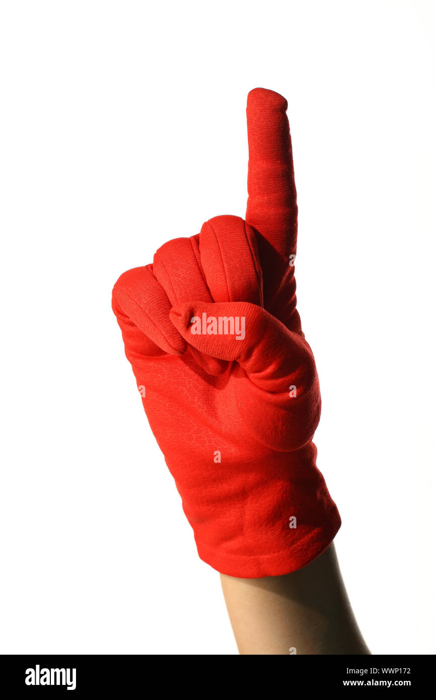 Index finger female red nail hi-res stock photography and images - Alamy