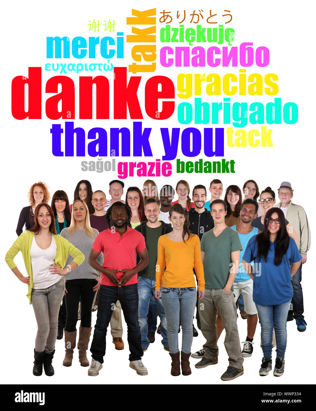 People say thank you Cut Out Stock Images & Pictures - Alamy