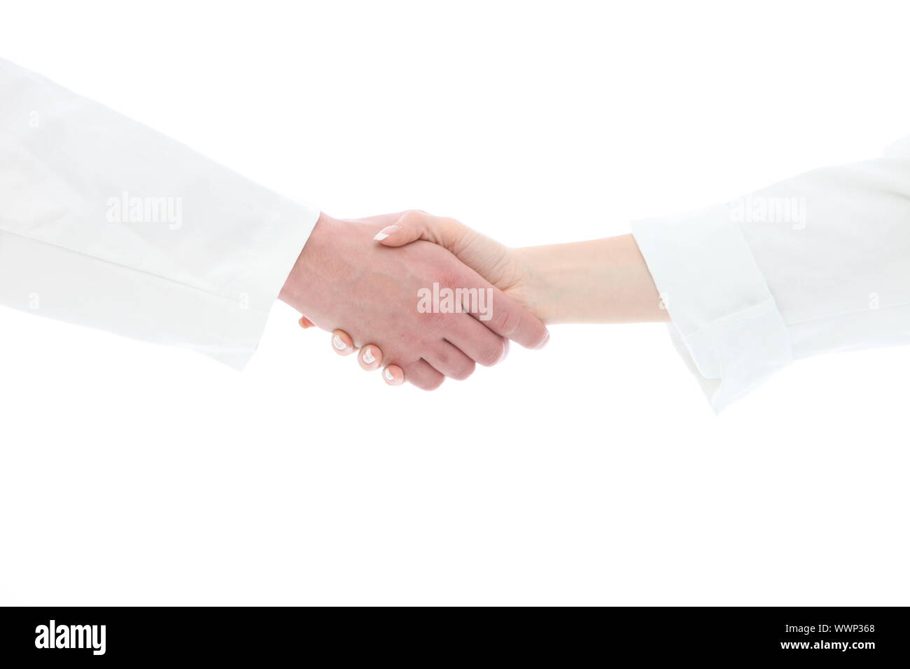 Handshake between medical staff Stock Photo - Alamy