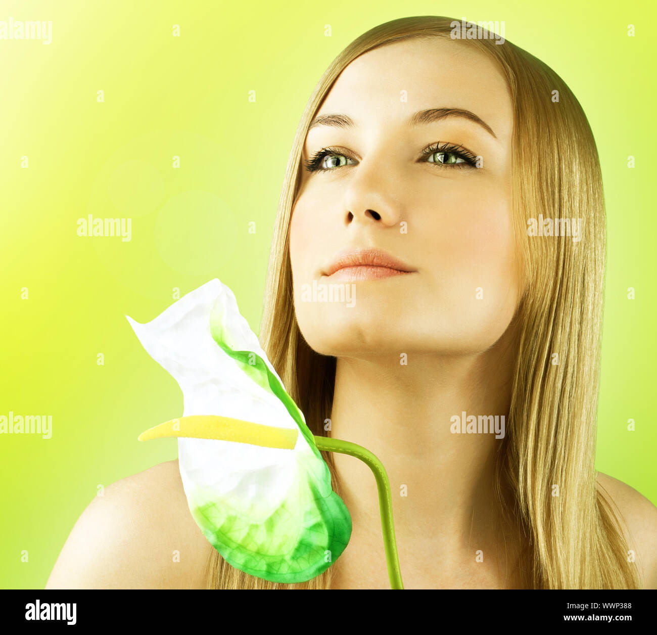 Fresh female face portrait Stock Photo - Alamy