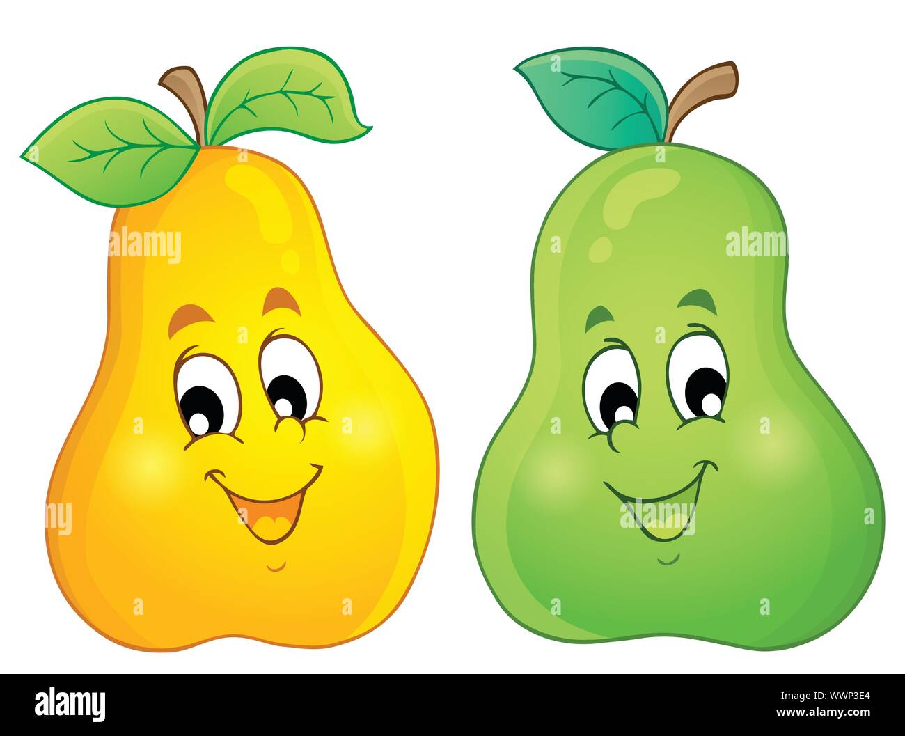 3 pears Stock Vector Images - Alamy