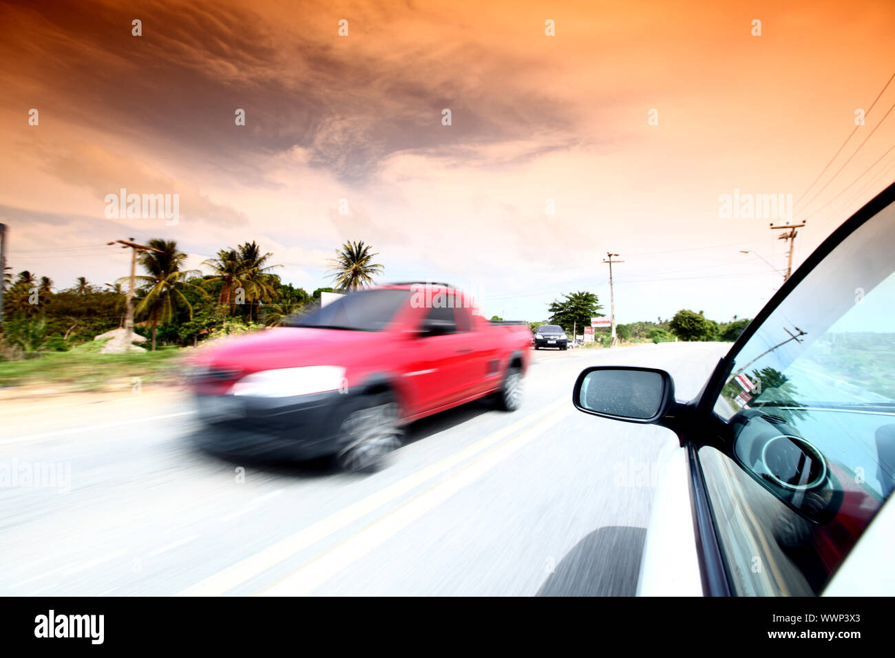 speedy day drive on car Stock Photo - Alamy