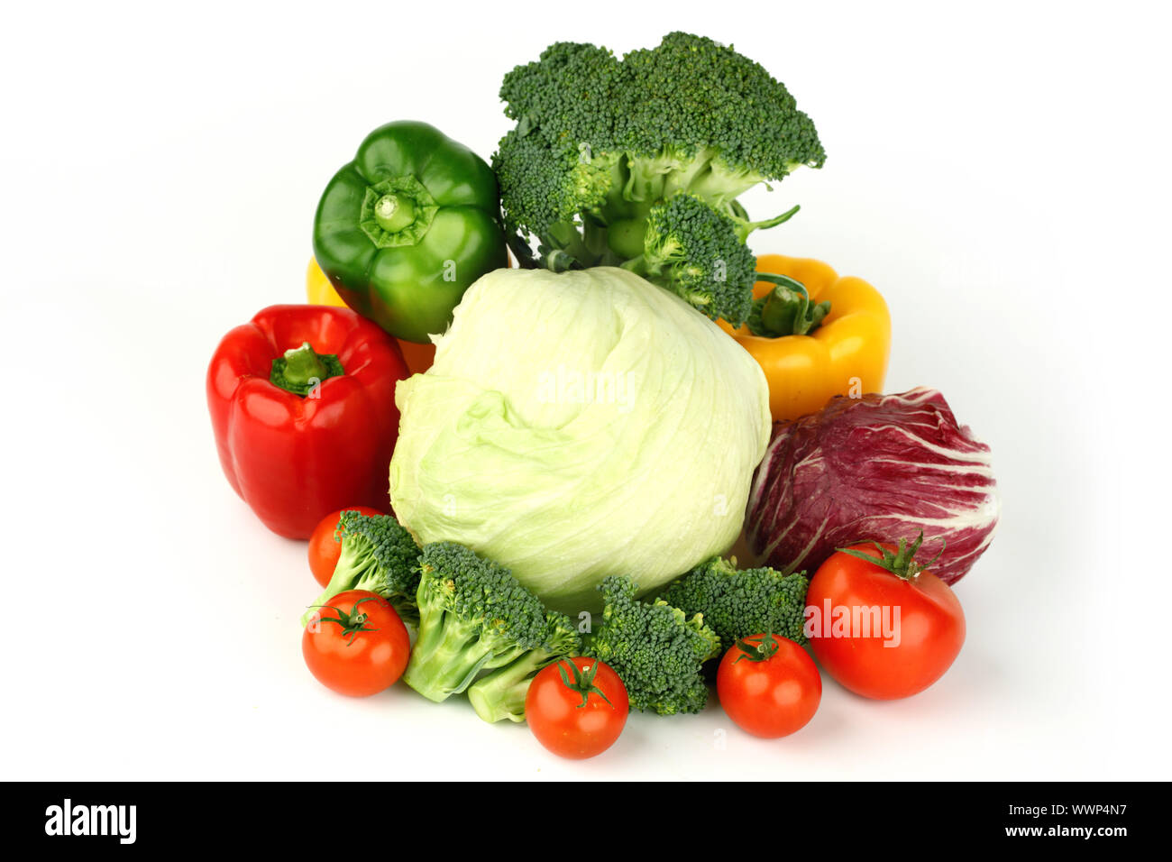 vegetable, freshness, vegetarian,big vegetarian pile isolated on white ...
