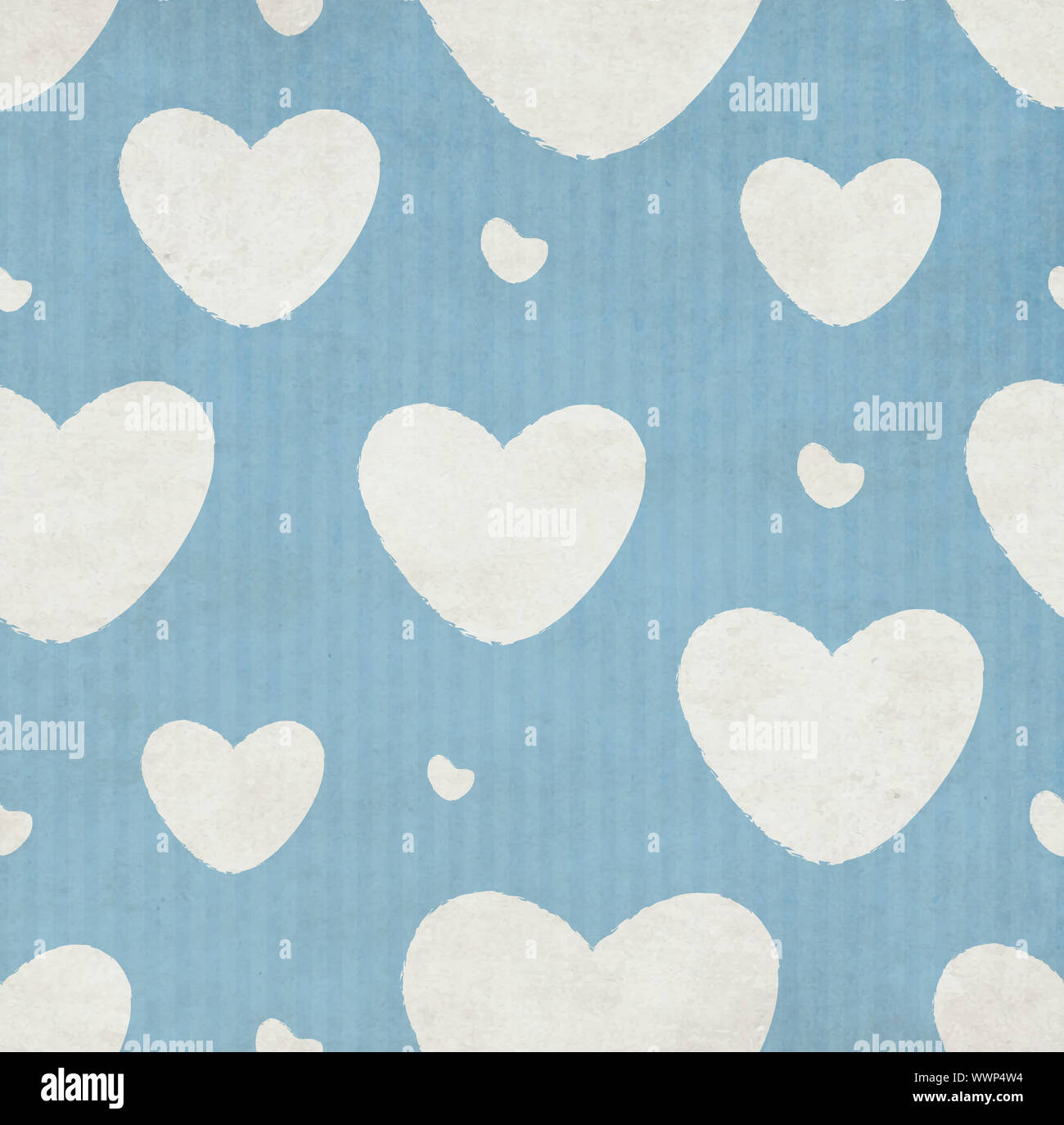 Blue hearts pattern hi-res stock photography and images - Alamy