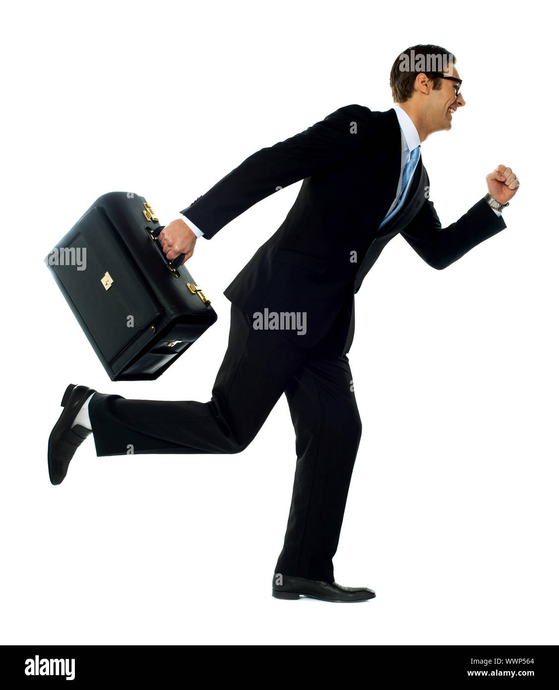 Businessman running pose Cut Out Stock Images & Pictures - Alamy