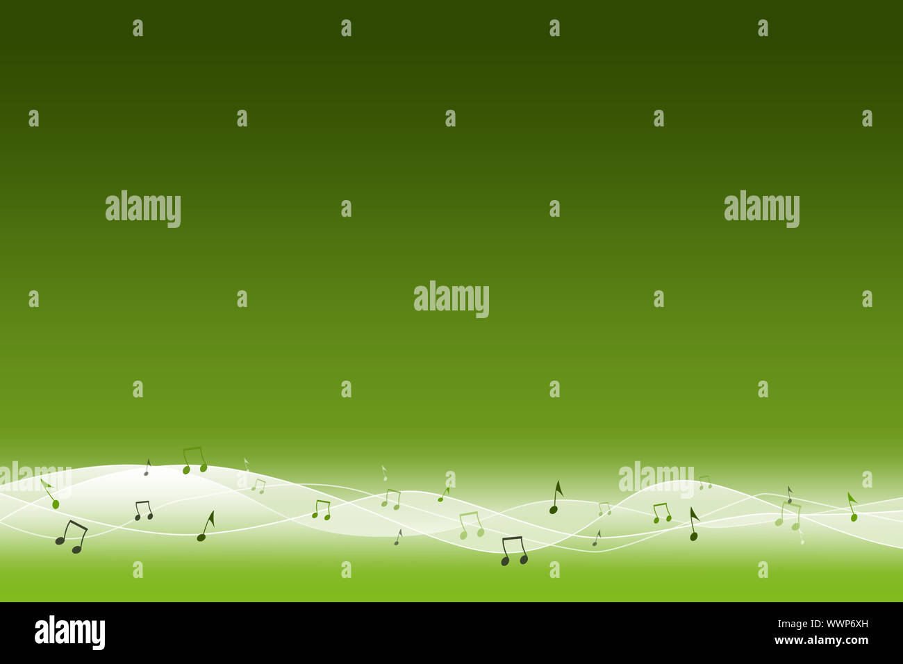Abstract green background with tunes and waves Stock Photo - Alamy