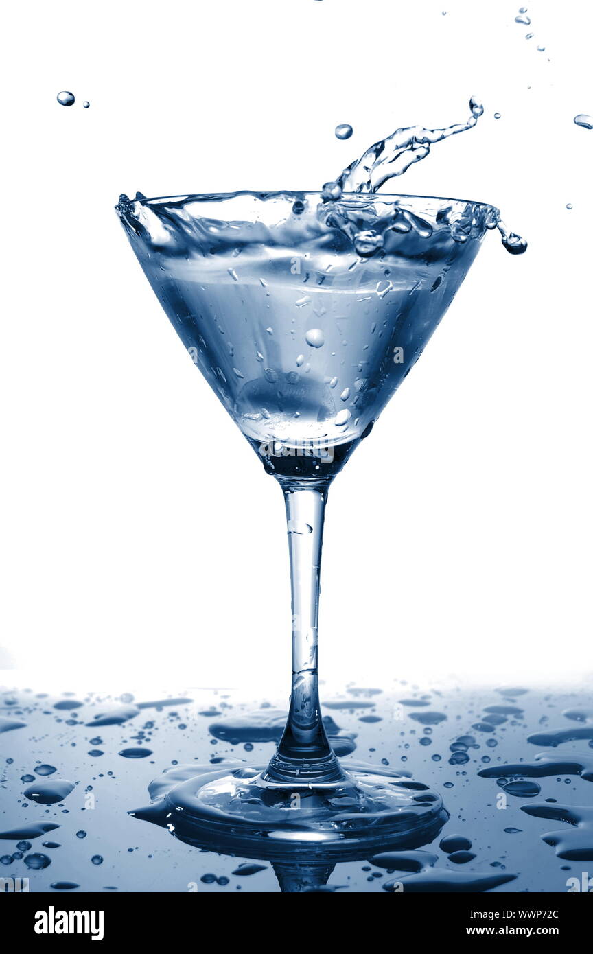 glass of cool splashing water isolated on white background Stock Photo ...