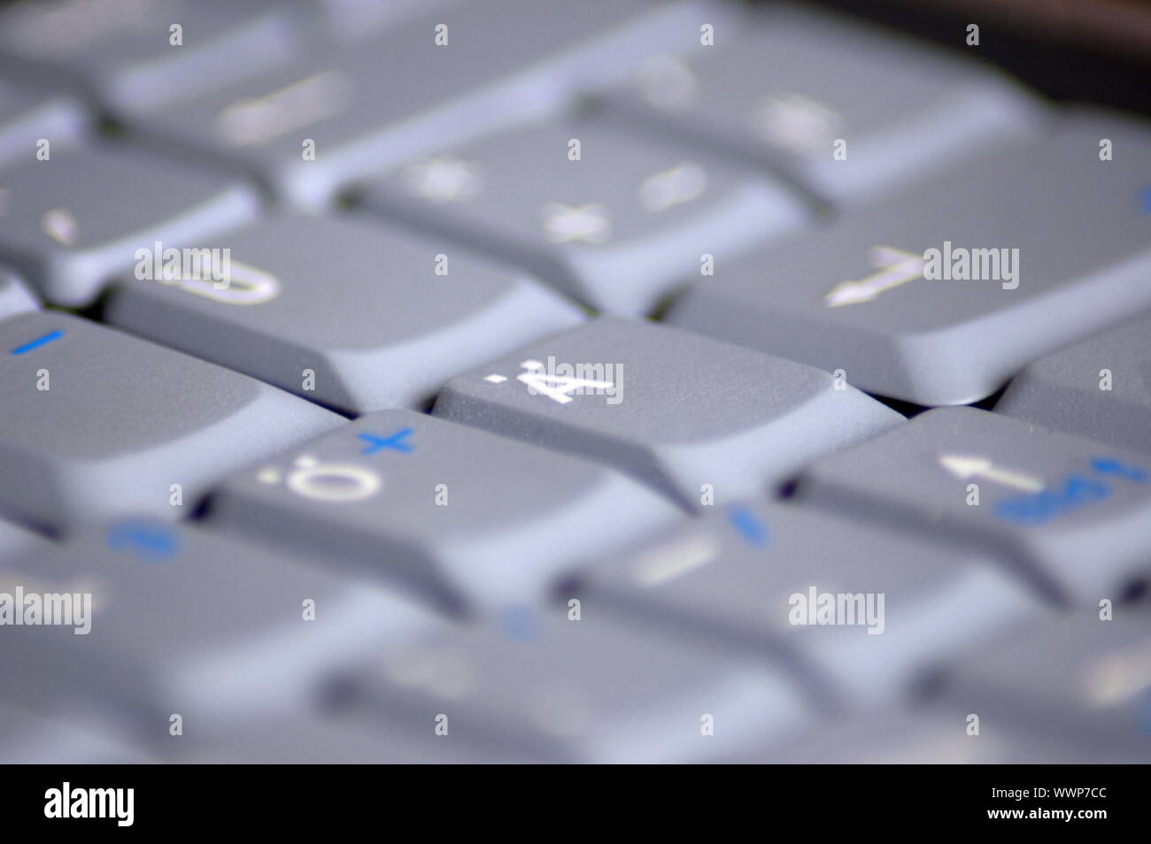gray keyboard of a business laptop computer Stock Photo - Alamy
