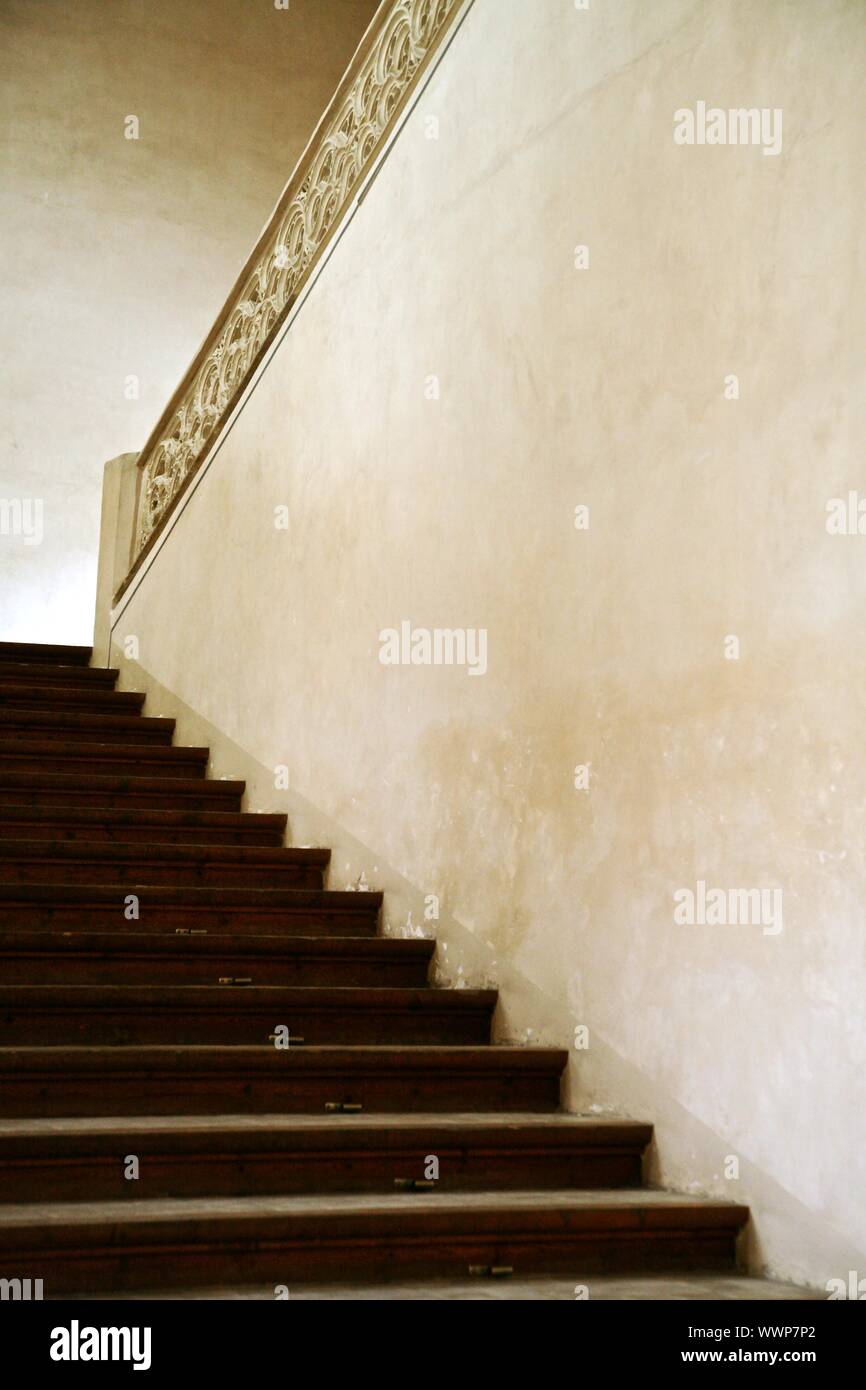 big stairs inside a castle Stock Photo - Alamy