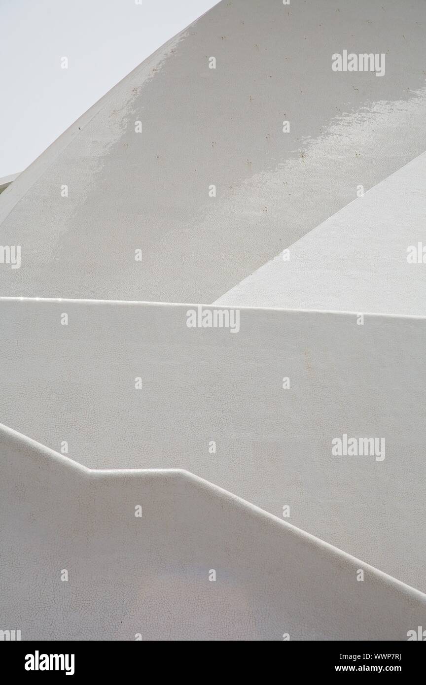 detail of a building with white rails Stock Photo - Alamy