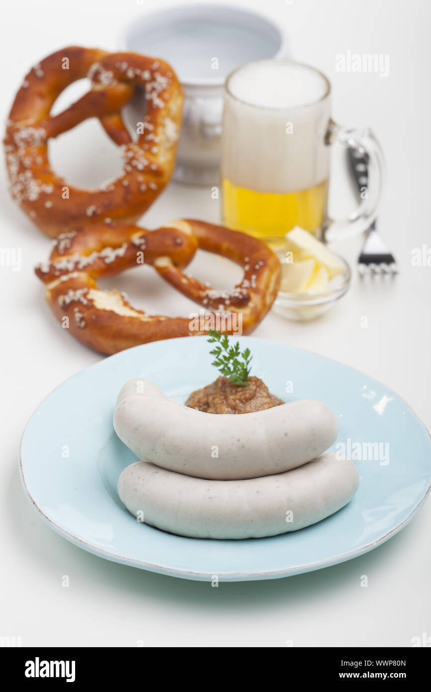 typical bavarian snack called brotzeit, south germany Stock Photo - Alamy