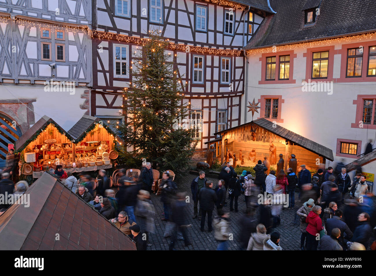 Christmas market in Michelstadt, Germany Stock Photo - Alamy